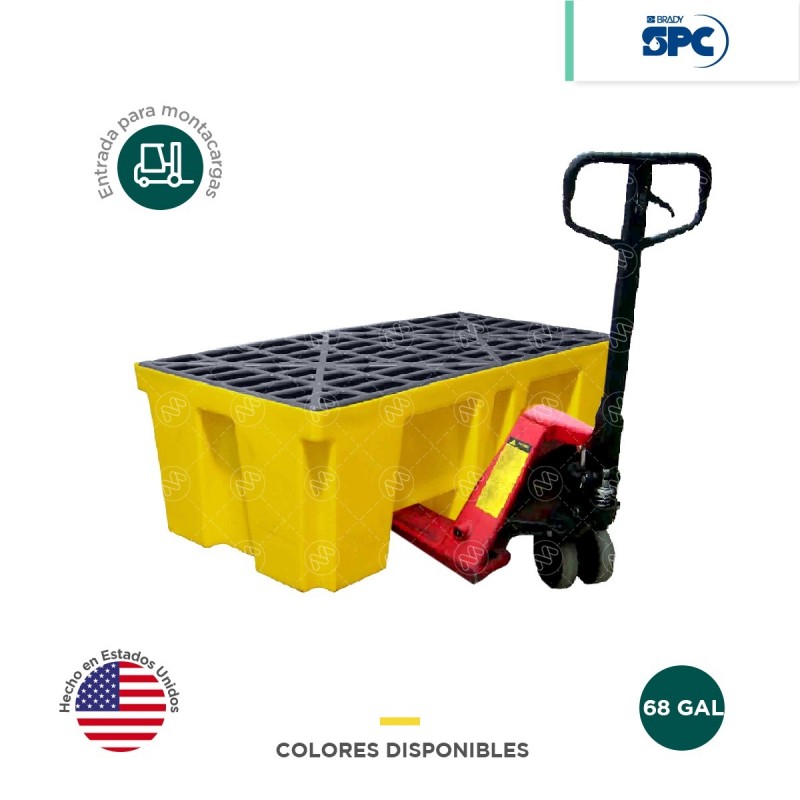 Tarima antiderrames 2 tambos SPC